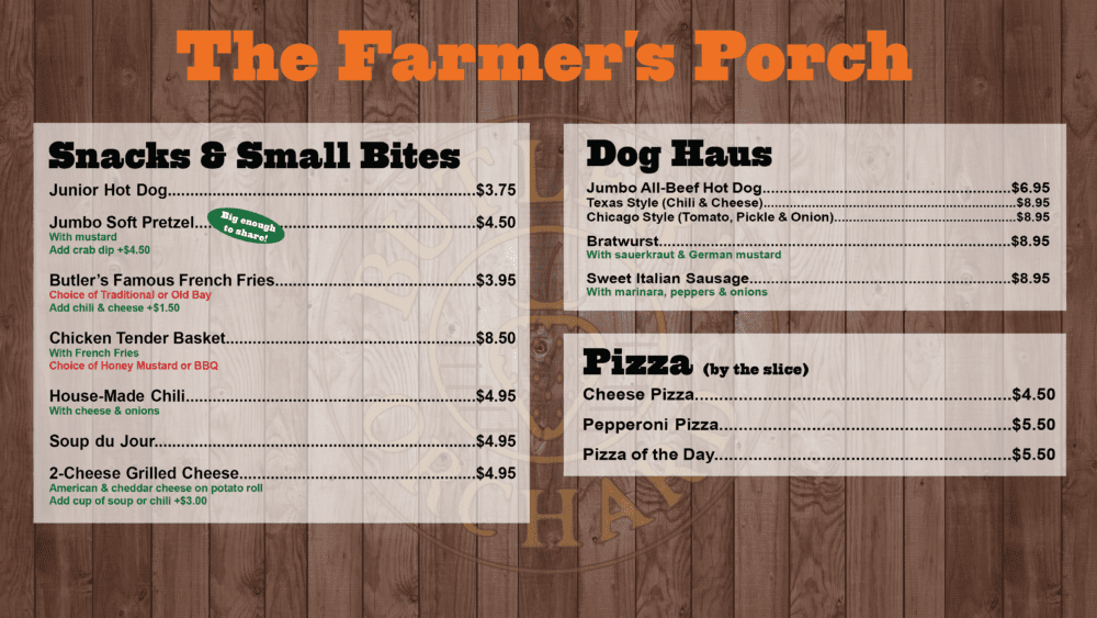 The Farmer's Porch Kitchen - Butler's Orchard