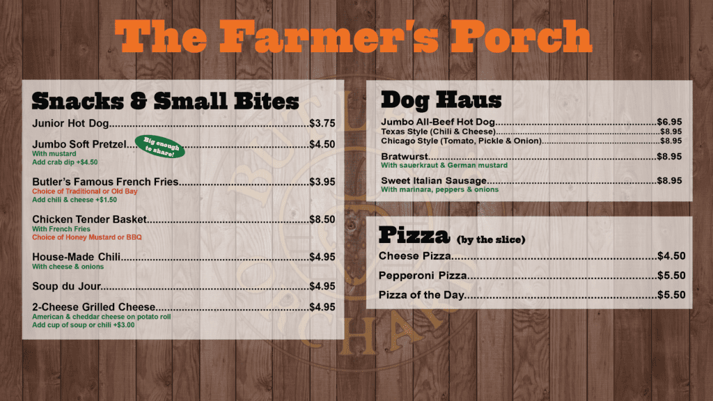 The Farmer's Porch Kitchen - Butler's Orchard