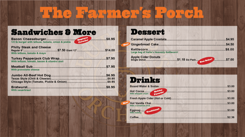 The Farmer's Porch Kitchen - Butler's Orchard