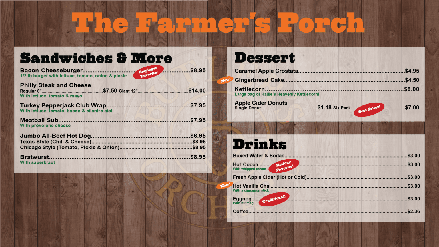 The Farmer's Porch Kitchen - Butler's Orchard