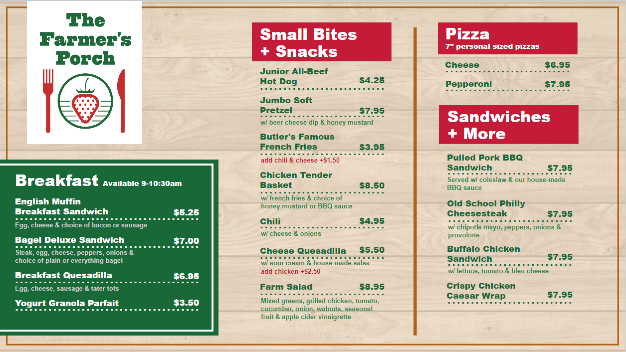 The Farmer's Porch Kitchen - Butler's Orchard